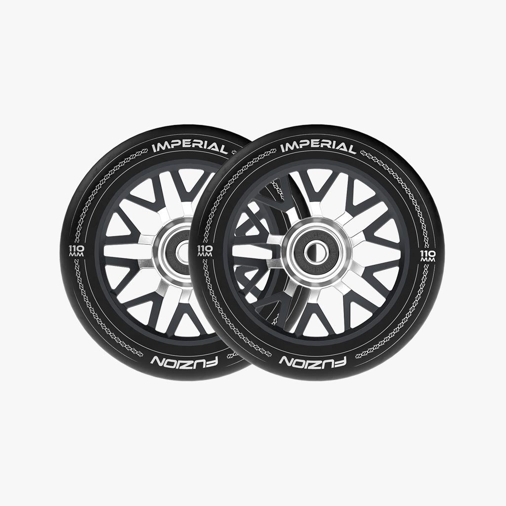 FUZION IMPERIAL 110MM STUNT SCOOTER WHEELS (PAIR) | BLACK – Rampworld